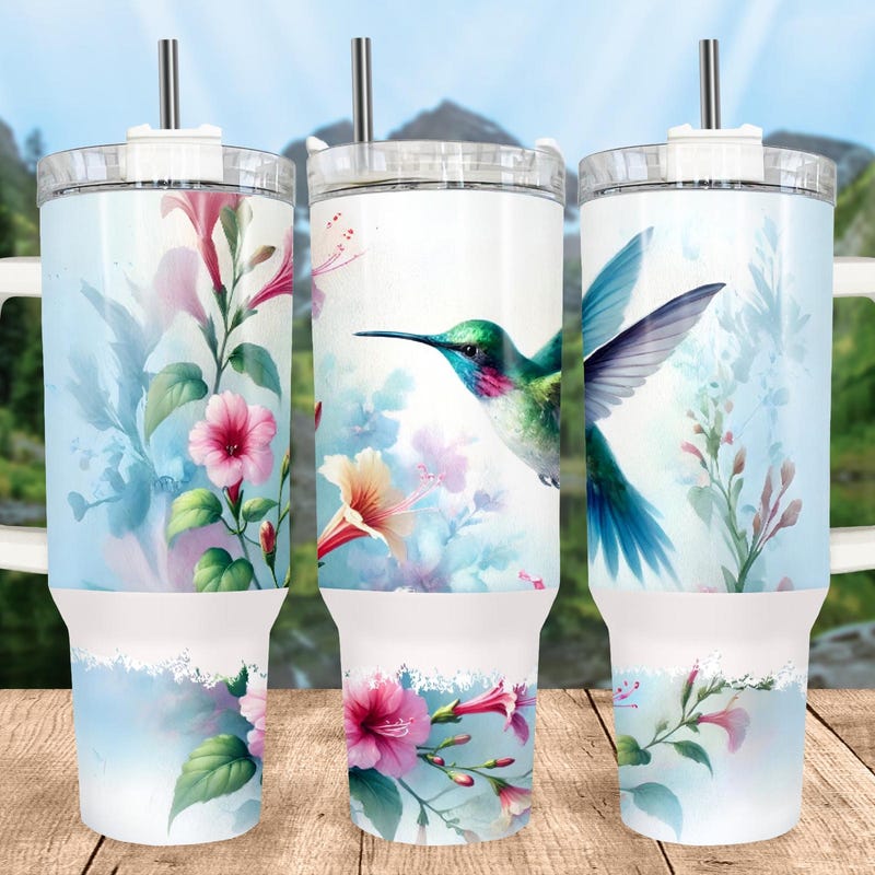 Hummingbird 40 Oz Tumbler - Etsy