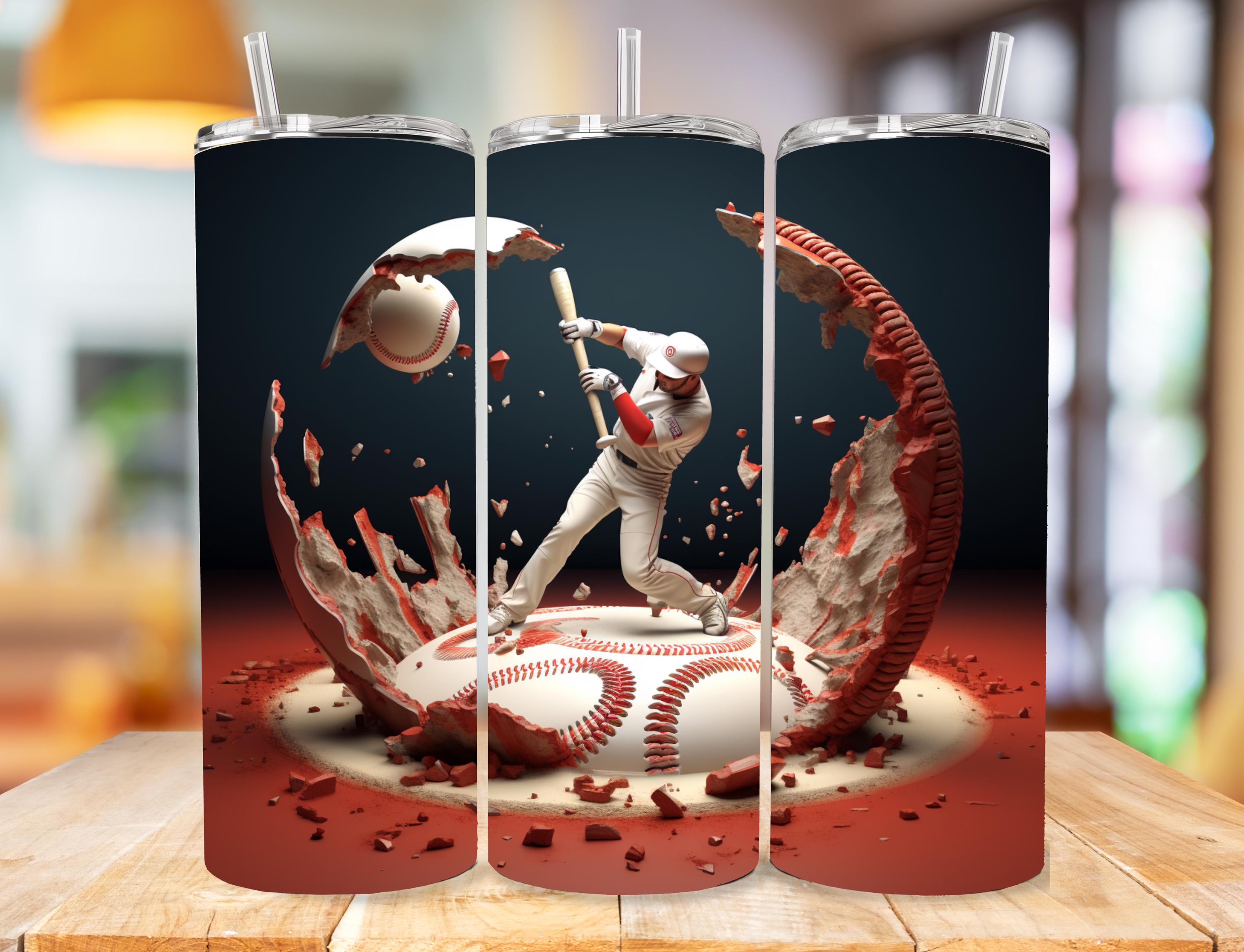 Baseball 20 Oz Skinny Tumbler Digital Design for Sublimation: Baseball ...