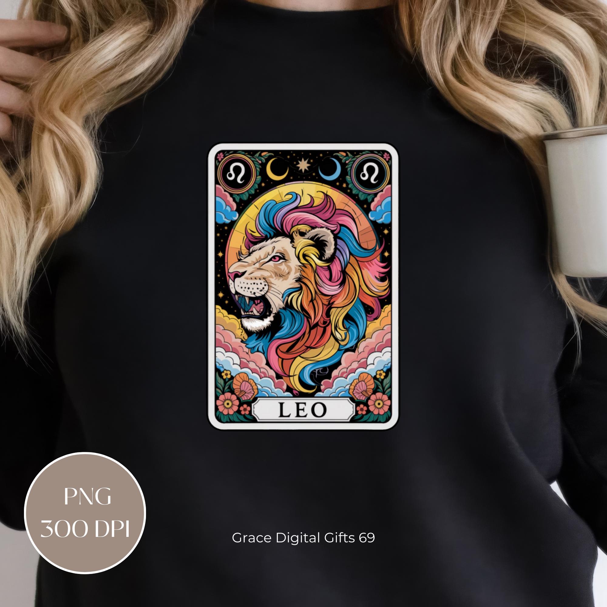 Leo Zodiac Tarot Card PNG: Gothic Clip Art (digital Download) - Etsy