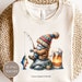 Watercolor Fishing Gnome Clipart: PNG Bundle, Nursery Art (digital ...