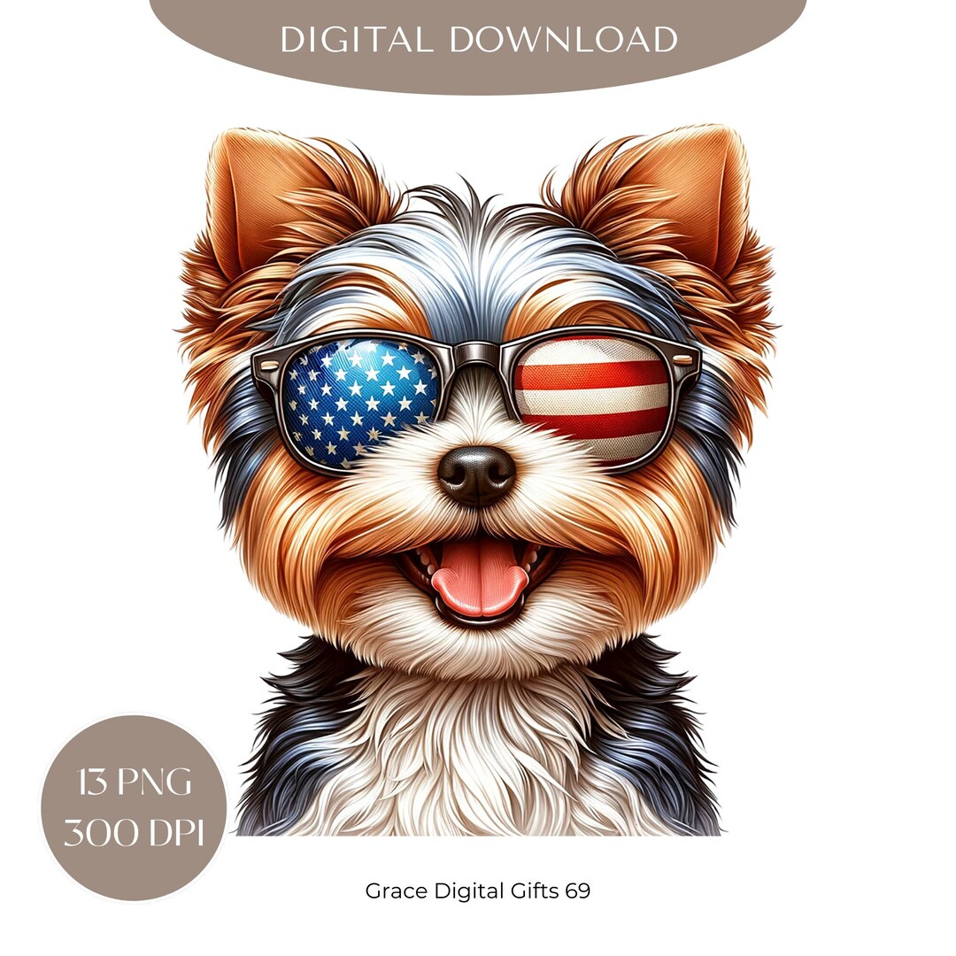 Independence Day Dog Clipart PNG, Patriotic Dog PNG Bundle, Dog ...