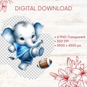Watercolor Baby Elephant Clipart: Boy Nursery PNG (digital Download) - Etsy