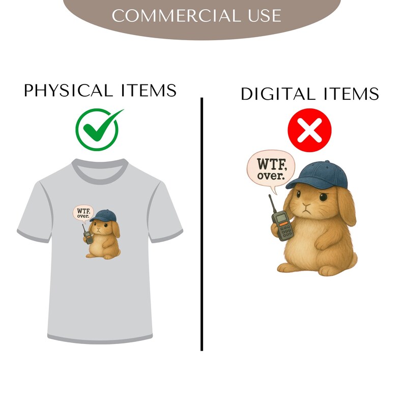 Funny Bunny Meme PNG: Watercolor Rabbit With Walkie Talkie (digital ...