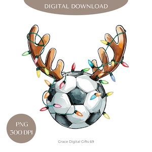 Christmas Sports Reindeer Horn PNG: Holiday Soccer, Football, Baseball ...