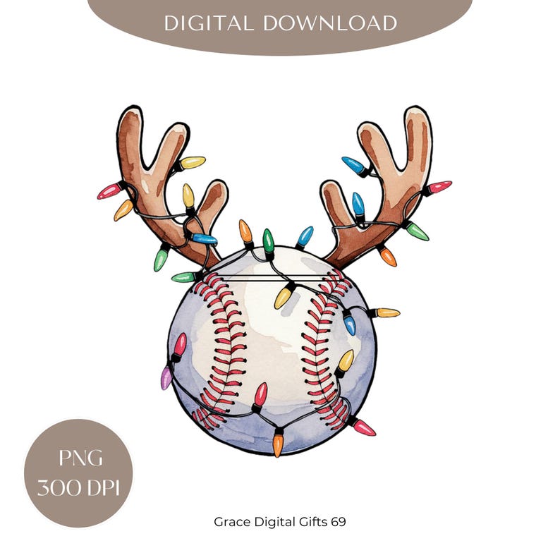 Christmas Sports Reindeer Horn PNG: Holiday Soccer, Football, Baseball ...