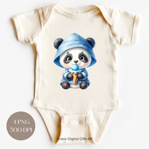Cute Watercolor Baby Boy Pandas Clipart PNG, Little Pandas, Baby-shower ...