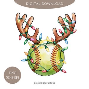 Christmas Sports Reindeer Horn PNG: Holiday Soccer, Football, Baseball ...