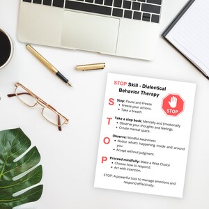 Buy STOP Skill Handout Sheet: DBT Digital Download, Dialectical ...