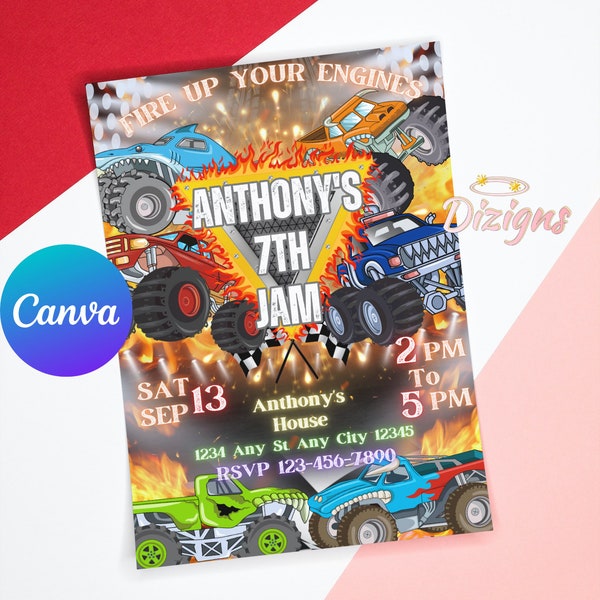 Monster Truck Theme - Etsy