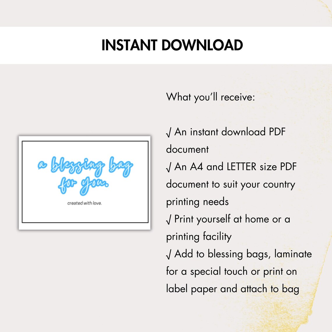 Printable Blessing Bag Encouragement Cards Labels Homeless Hygiene Kit ...