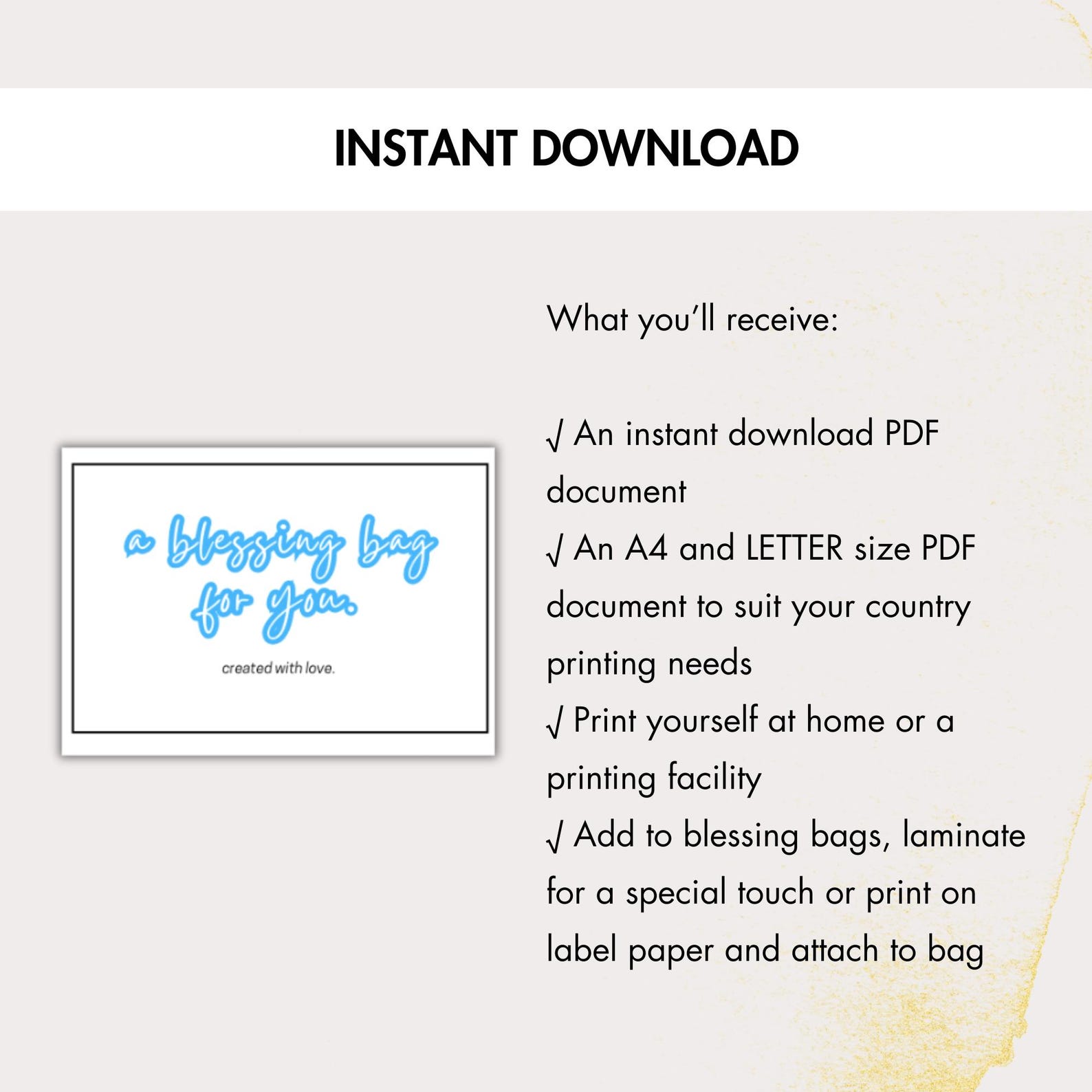 Printable Blessing Bag Encouragement Cards Labels Homeless Hygiene Kit ...