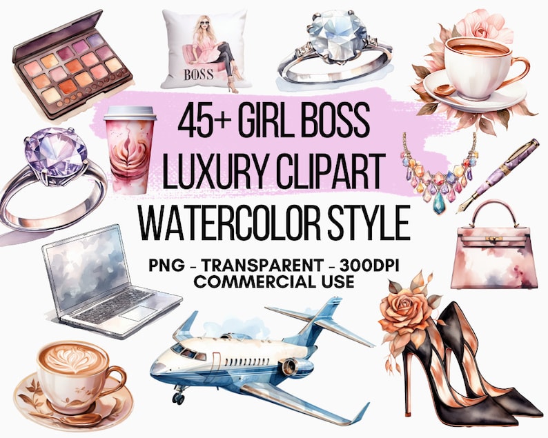 Girl Boss PNG Clipart Rich Woman Millionaire Set Lady Boss - Etsy