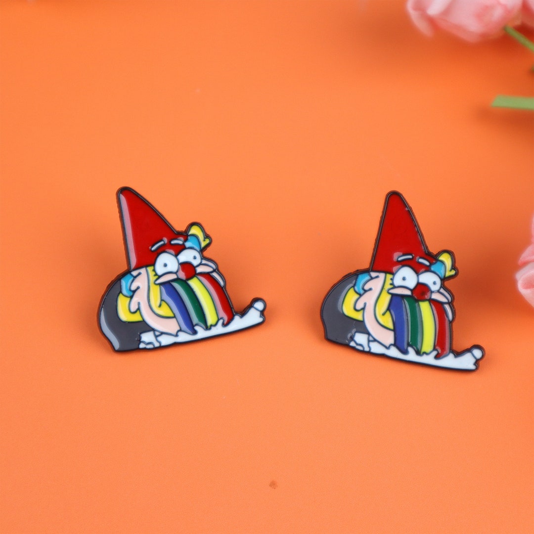 Gravity Falls Gnome Enamel Pin Cartoon Rainbow Enamel Pins - Etsy