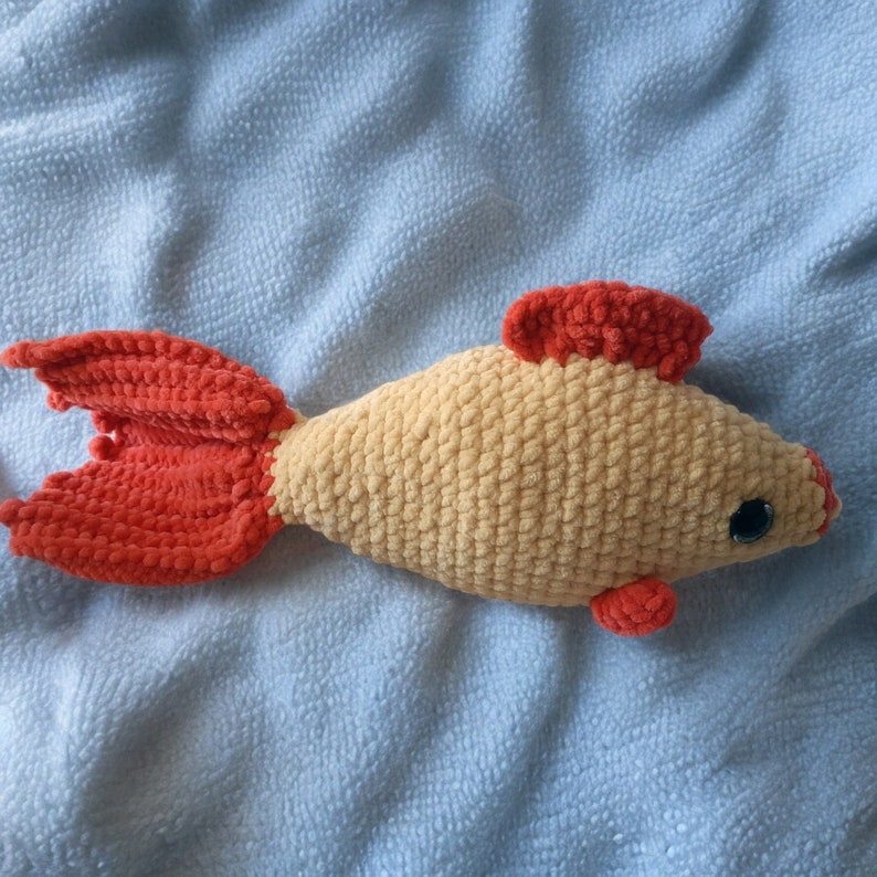 Amigurumi Fish No Sew Crochet Pattern, Koi Long Tail Fish Japanese Carp ...