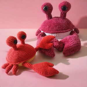 Amigurumi Crab No Sew Crochet Pattern and 6 Video Tutorials DIY, Sea ...