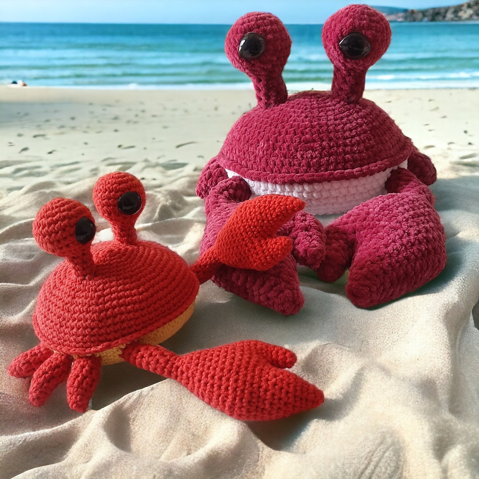 Amigurumi Crab No Sew Crochet Pattern and 6 Video Tutorials DIY, Sea ...