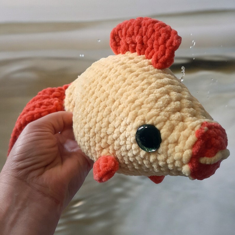 Amigurumi Fish No Sew Crochet Pattern, Koi Long Tail Fish Japanese Carp ...