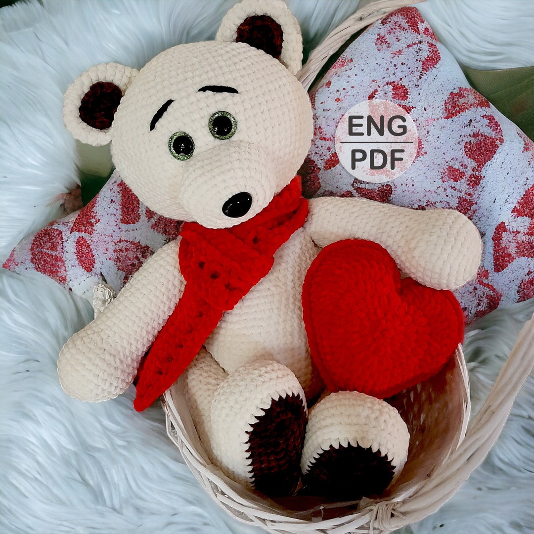 Giant Amigurumi Teddy Bear Toy Crochet Pattern PDF, Huge Plush Bear ...