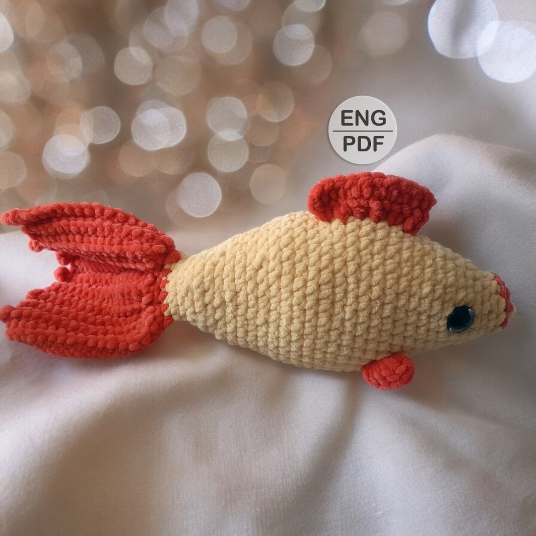 Amigurumi Fish No Sew Crochet Pattern, Koi Long Tail Fish - Japanese ...
