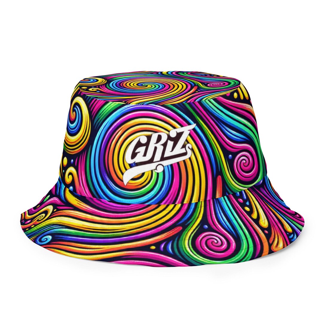 Griz - Colorful Reversible Bucket Hat - Etsy
