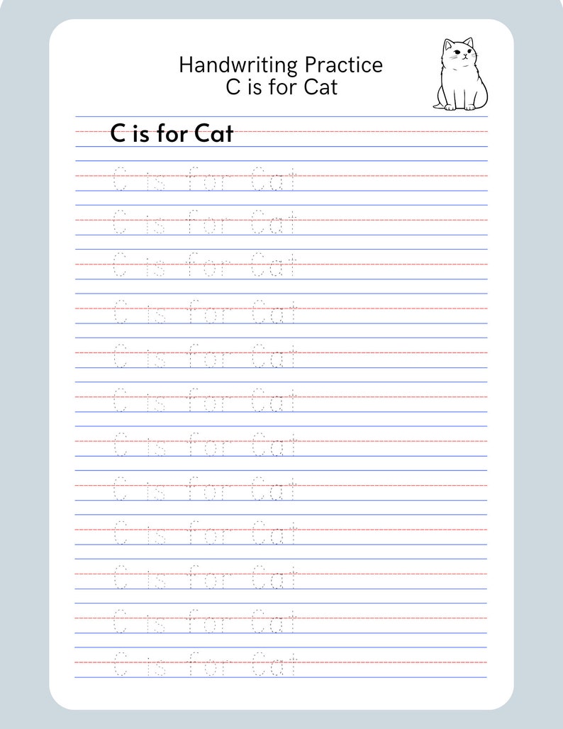 Kids' Activity Printables: Handwriting Practice - Alphabet and Sounds ...