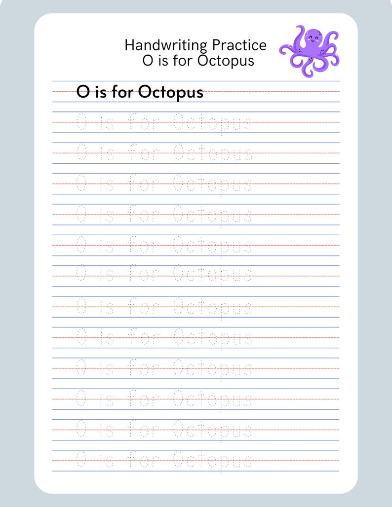 Kids' Activity Printables: Handwriting Practice Alphabet and Sounds ...