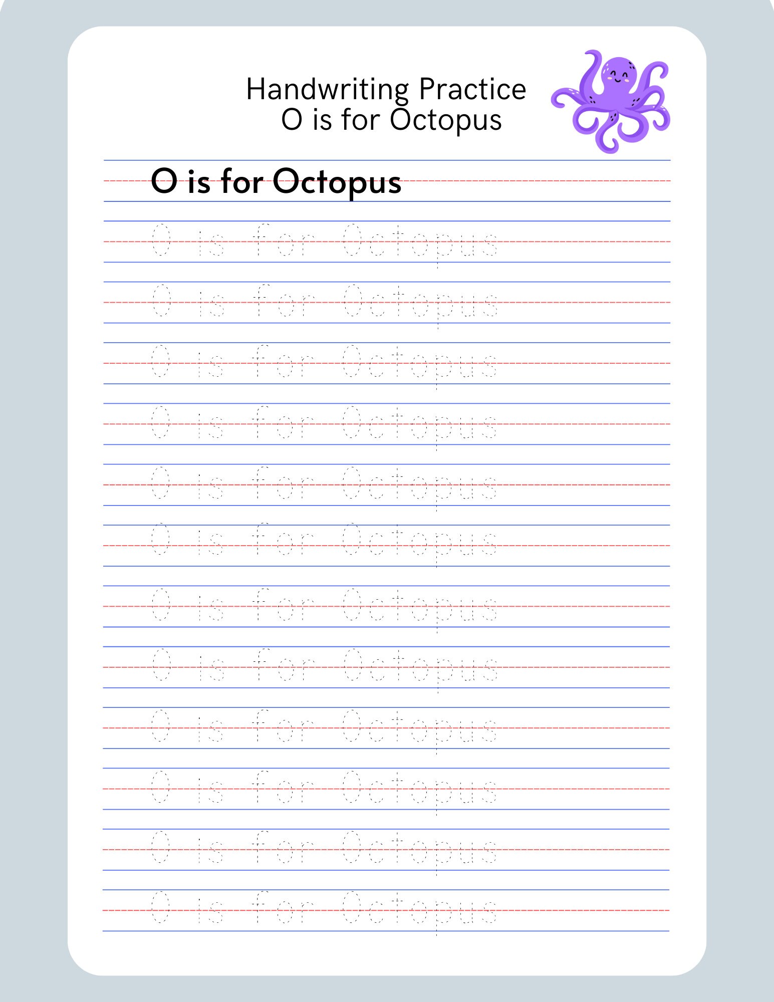 Kids' Activity Printables: Handwriting Practice Alphabet and Sounds ...