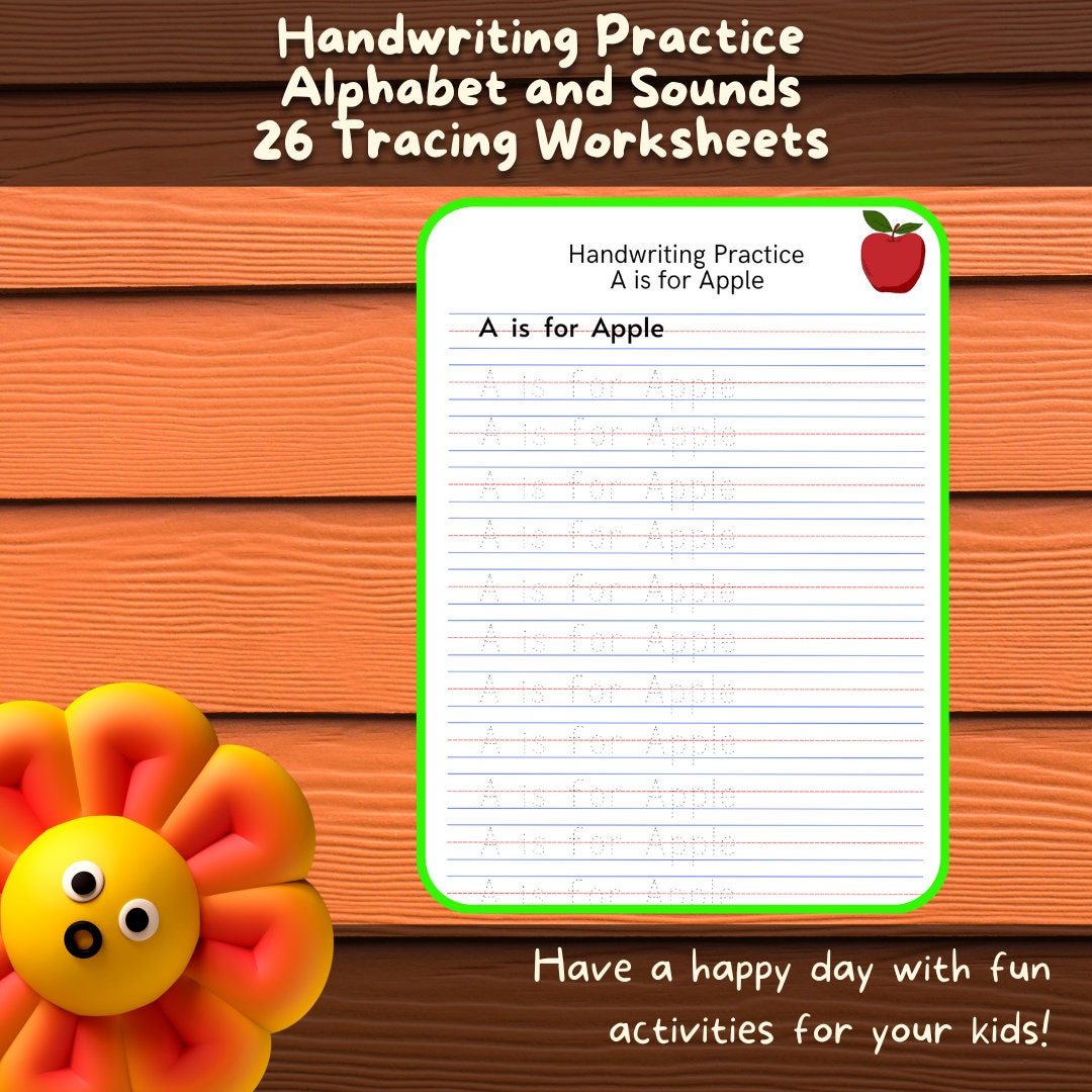 Kids' Activity Printables: Handwriting Practice - Alphabet and Sounds ...