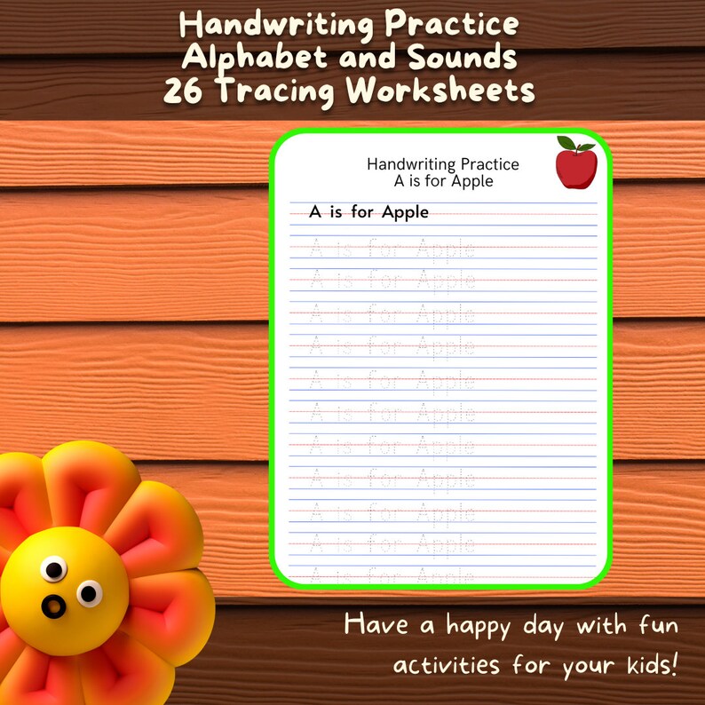 Kids' Activity Printables: Handwriting Practice - Alphabet and Sounds ...