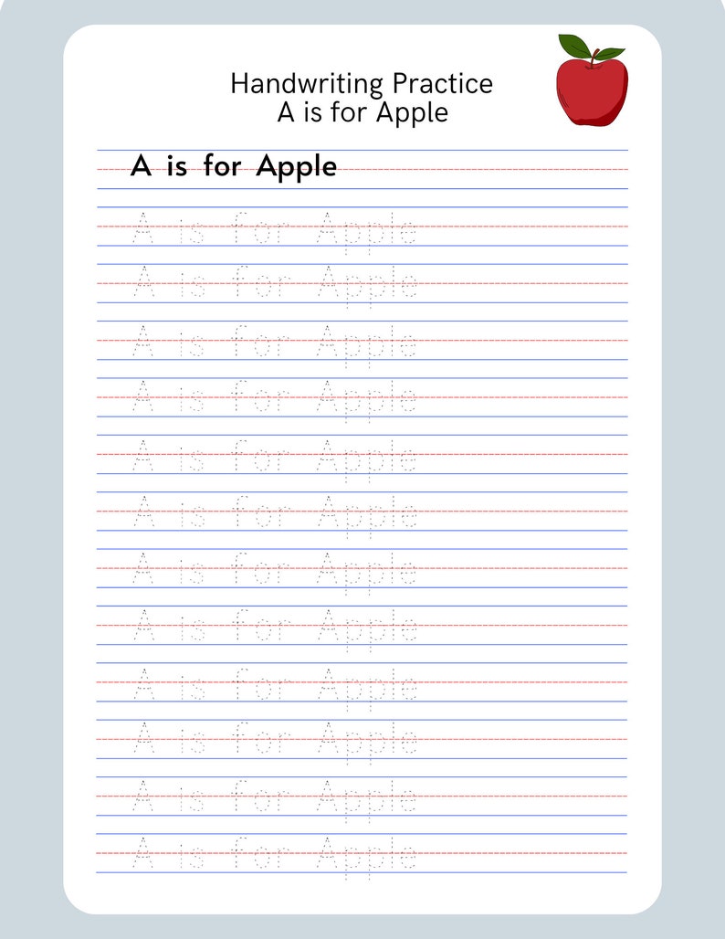 Kids' Activity Printables: Handwriting Practice - Alphabet and Sounds ...