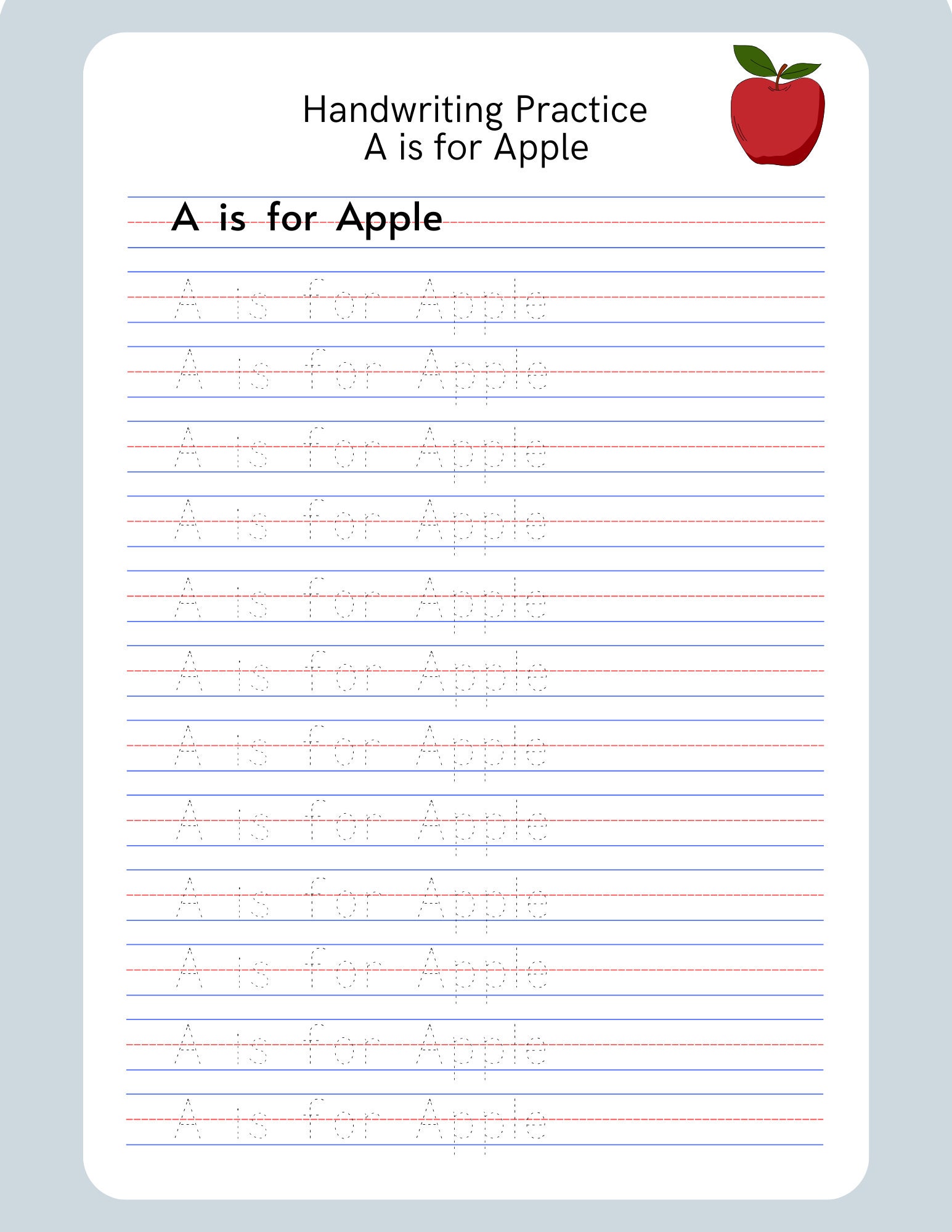 Kids' Activity Printables: Handwriting Practice Alphabet and Sounds ...