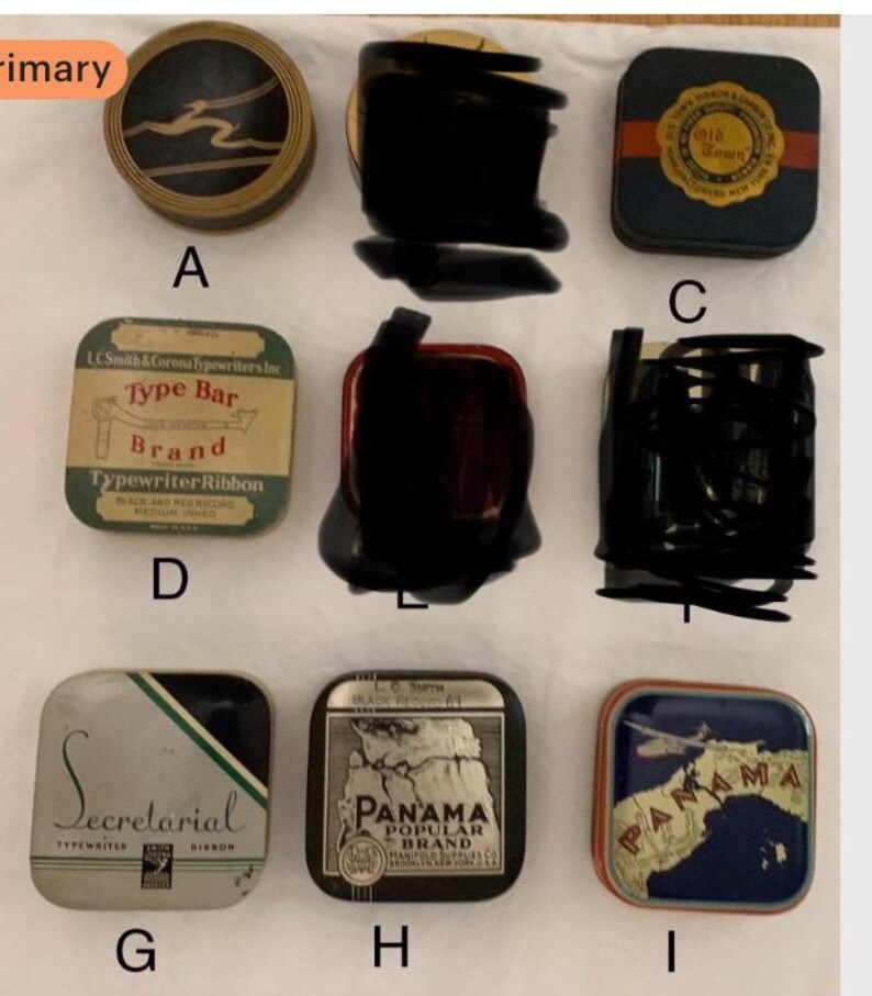 Vintage Typewriter Ribbon Tin - Etsy