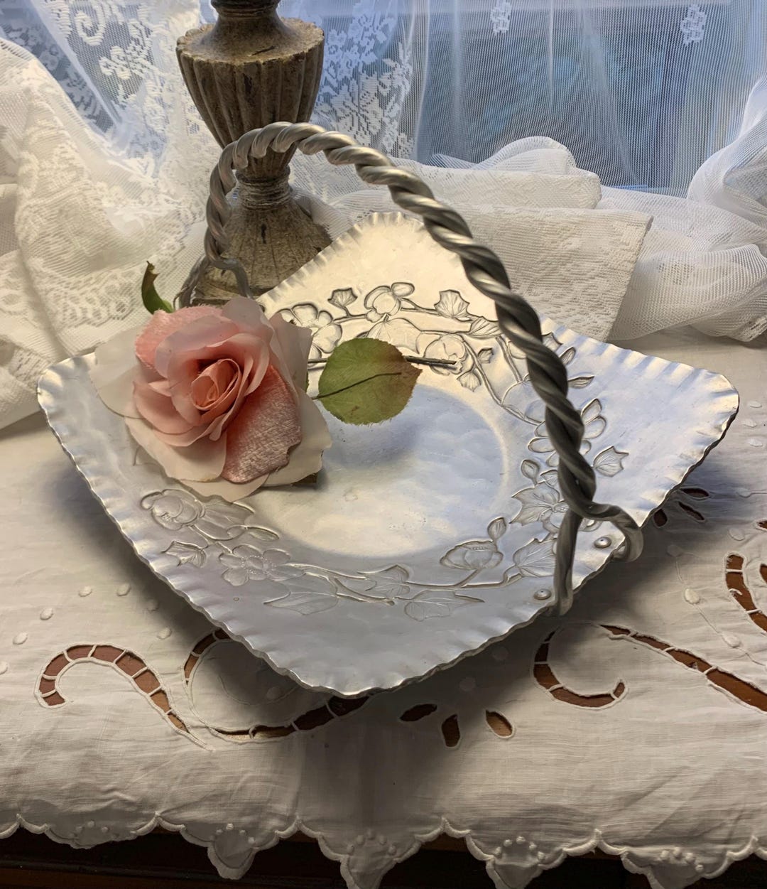 Hand Forged Everlast Aluminum Serving Basket - Etsy
