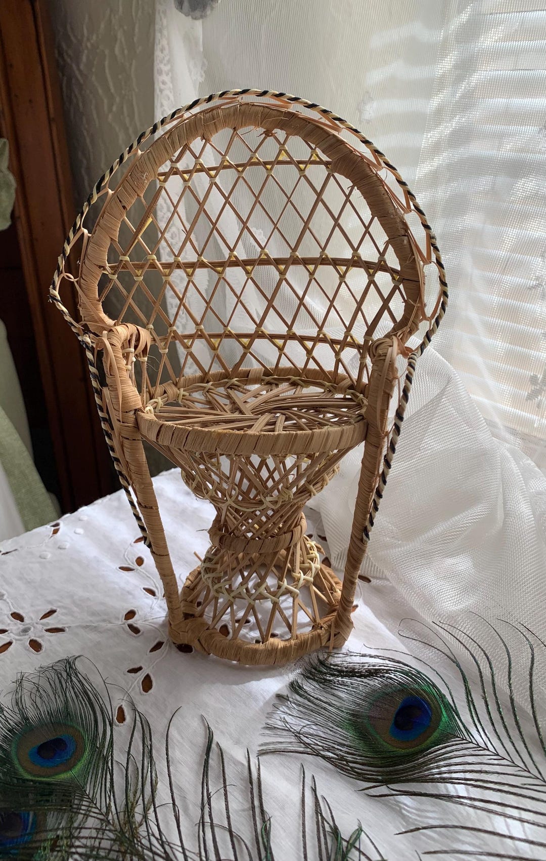 Vintage Mini Peacock Chair - Etsy