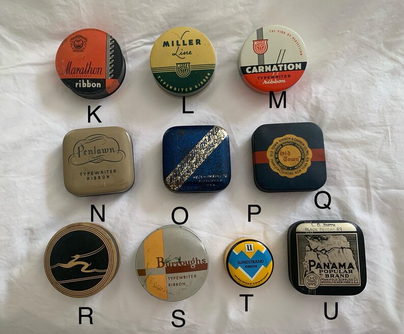 Vintage Typewriter Ribbon Tin - Etsy