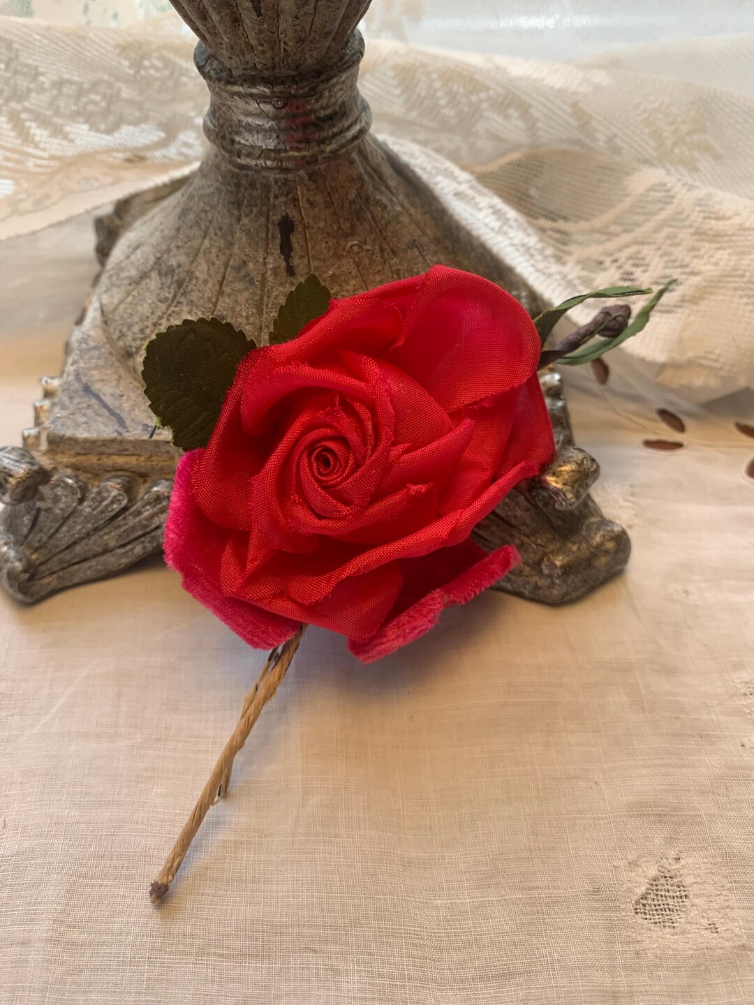 Vintage Millinery Red Rose From 1930’s - Etsy