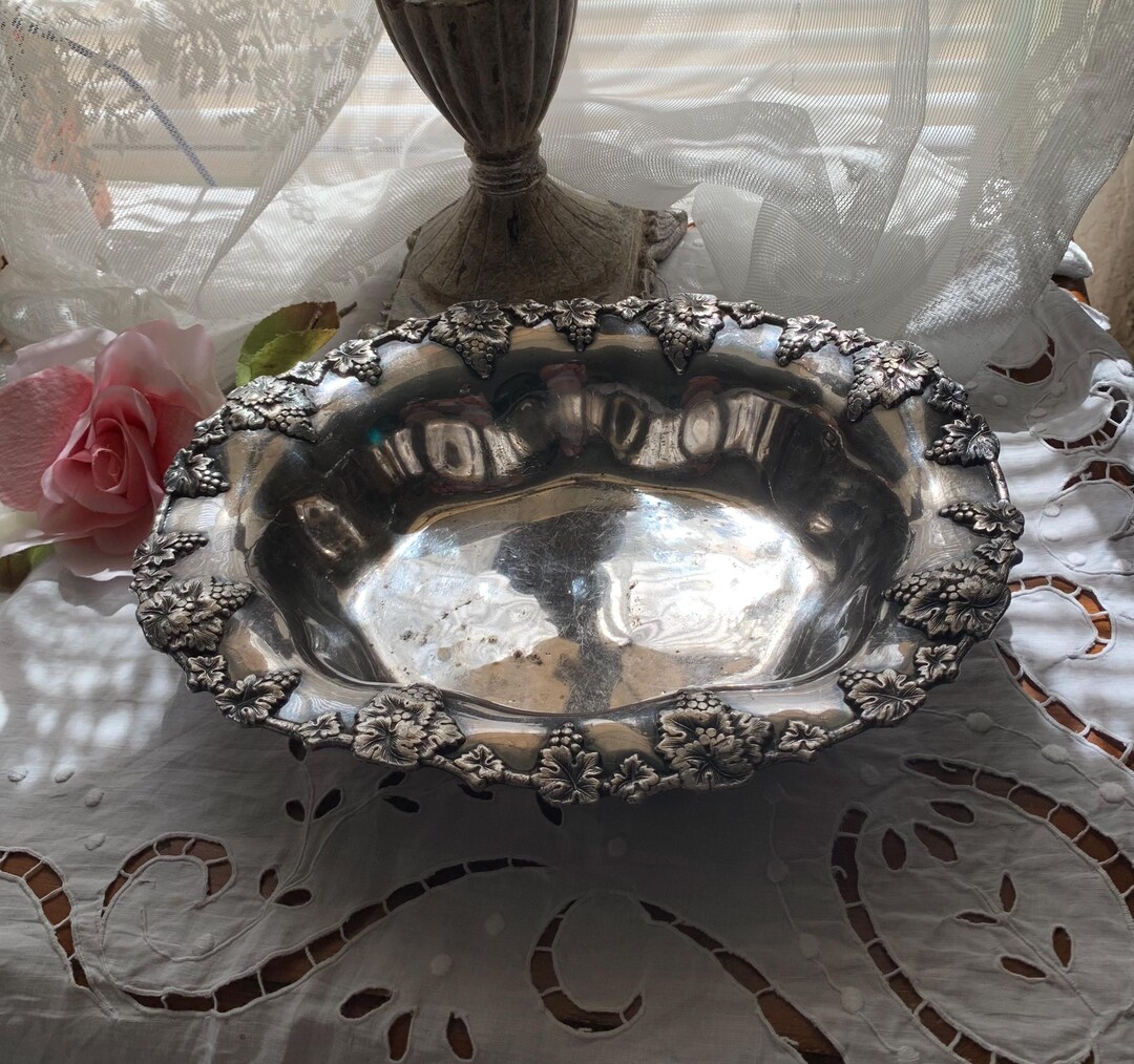 Antique Silver Plate Bowl - Etsy