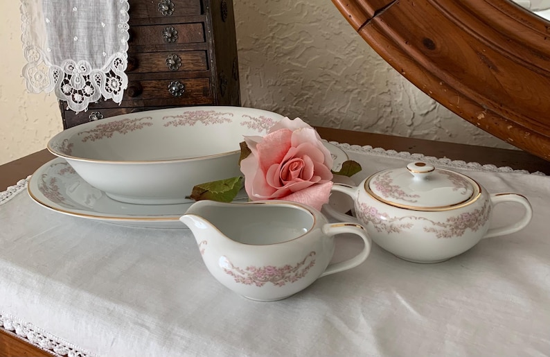 Halsey China Sweetheart Rose Pattern - Etsy
