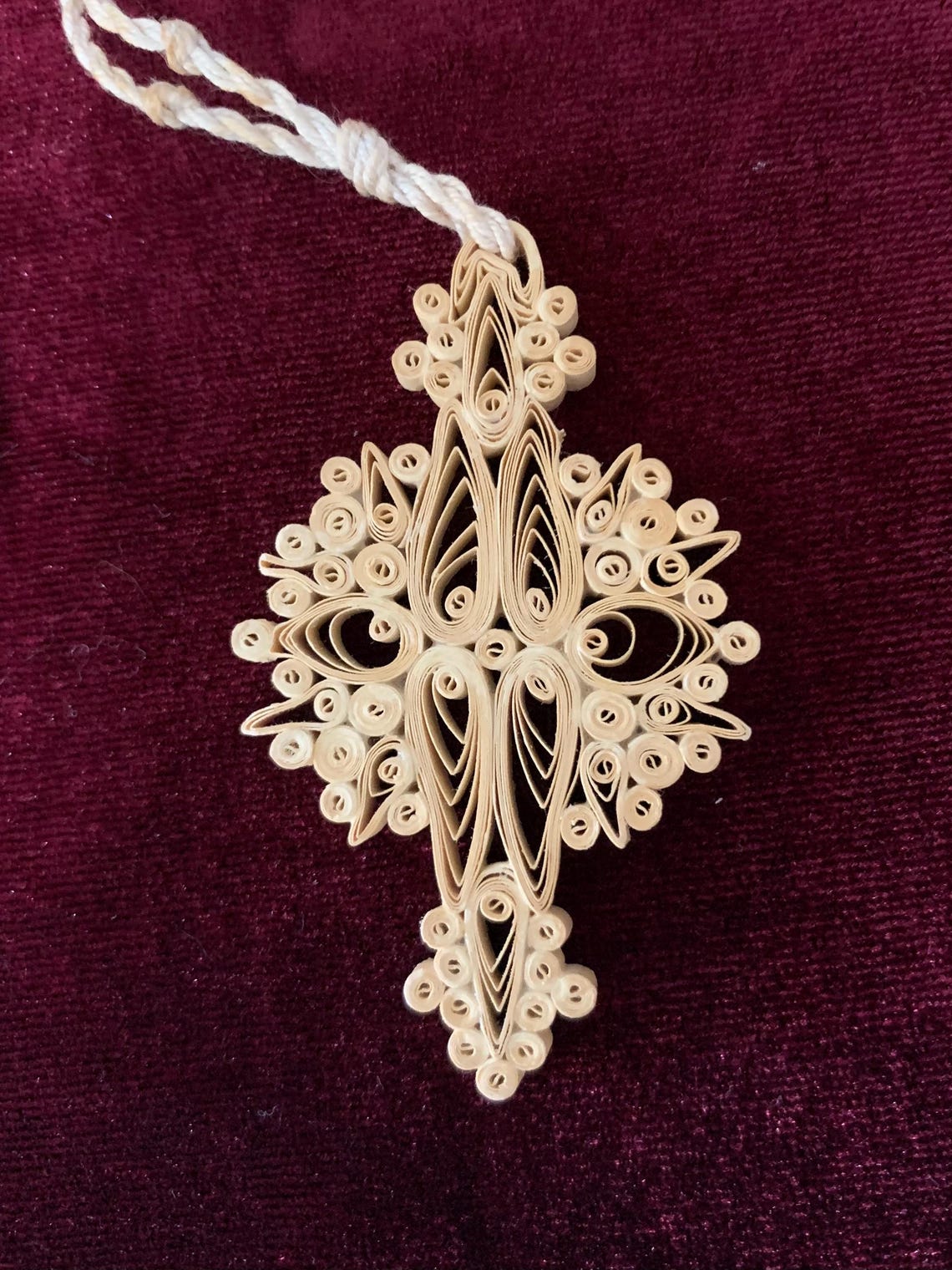 Antique Paper Quilled Pendant - Etsy