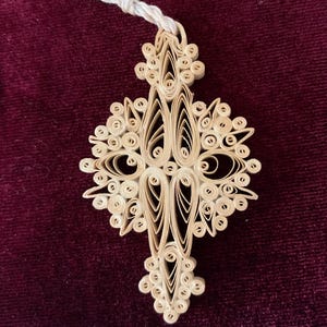 Antique Paper Quilled Pendant - Etsy