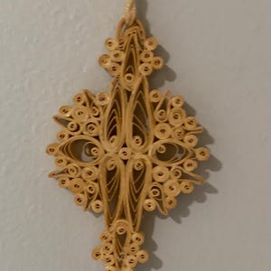 Antique Paper Quilled Pendant - Etsy