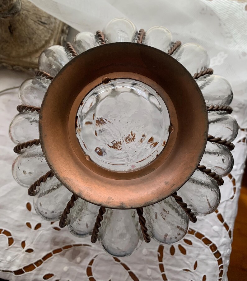 Glass & Brass Candle Holder - Etsy