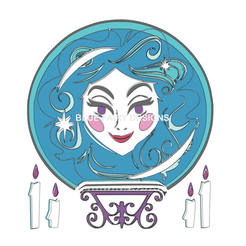 Disneyland Madame Leota Haunted Mansion SVG + PNG + Jpg Layered Cut ...