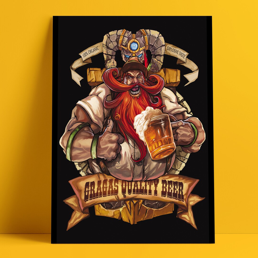 League of Legends Poster Gragas Beer League of Legends Gift - Etsy