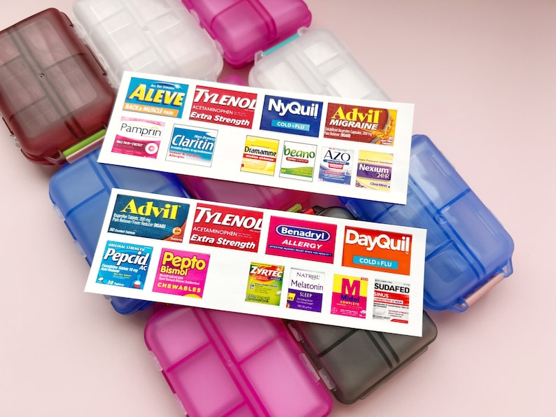 Customized Pocket Pharmacy Labels (no Box), Personalized Pill Box ...
