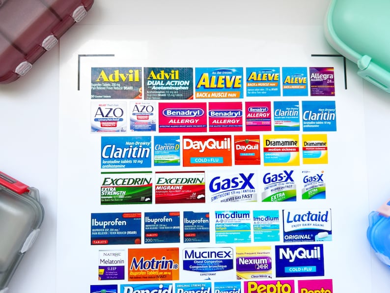 Pocket Pharmacy Labels Medication Labels Peel and Stick Common Drugs ...