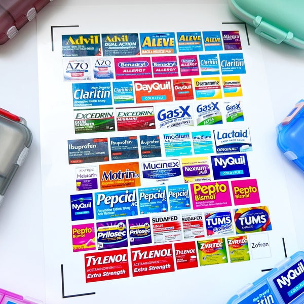 Peel and Stick Medication Stickers - Etsy