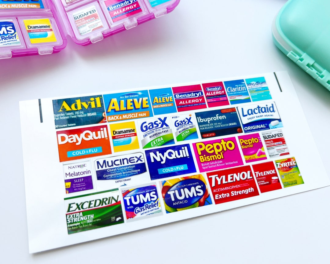 Pocket Pharmacy Labels: OTC Medicine Organizer Stickers - Etsy