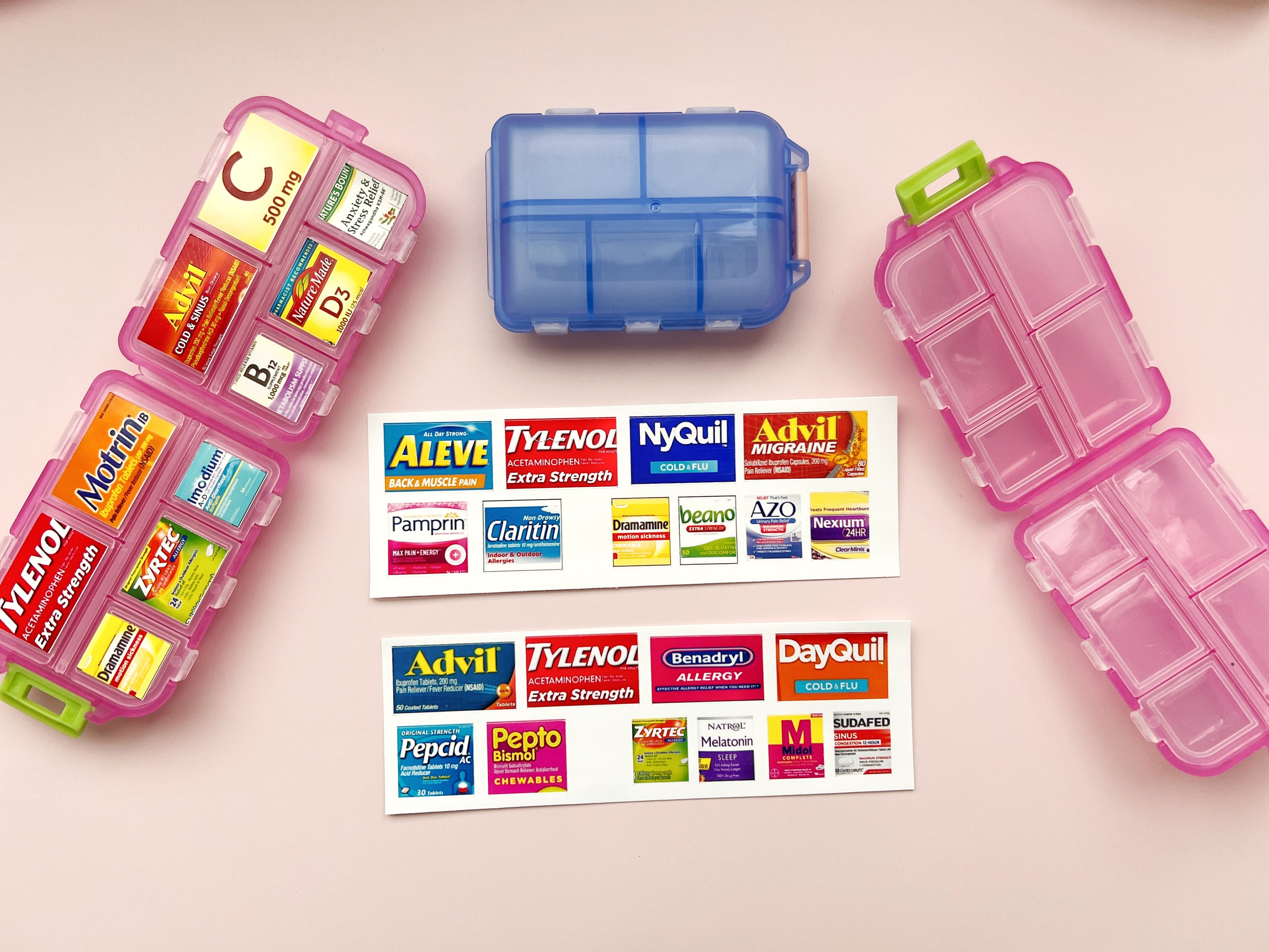 Customized Pocket Pharmacy Labels no Box, Personalized Pill Box Labels ...