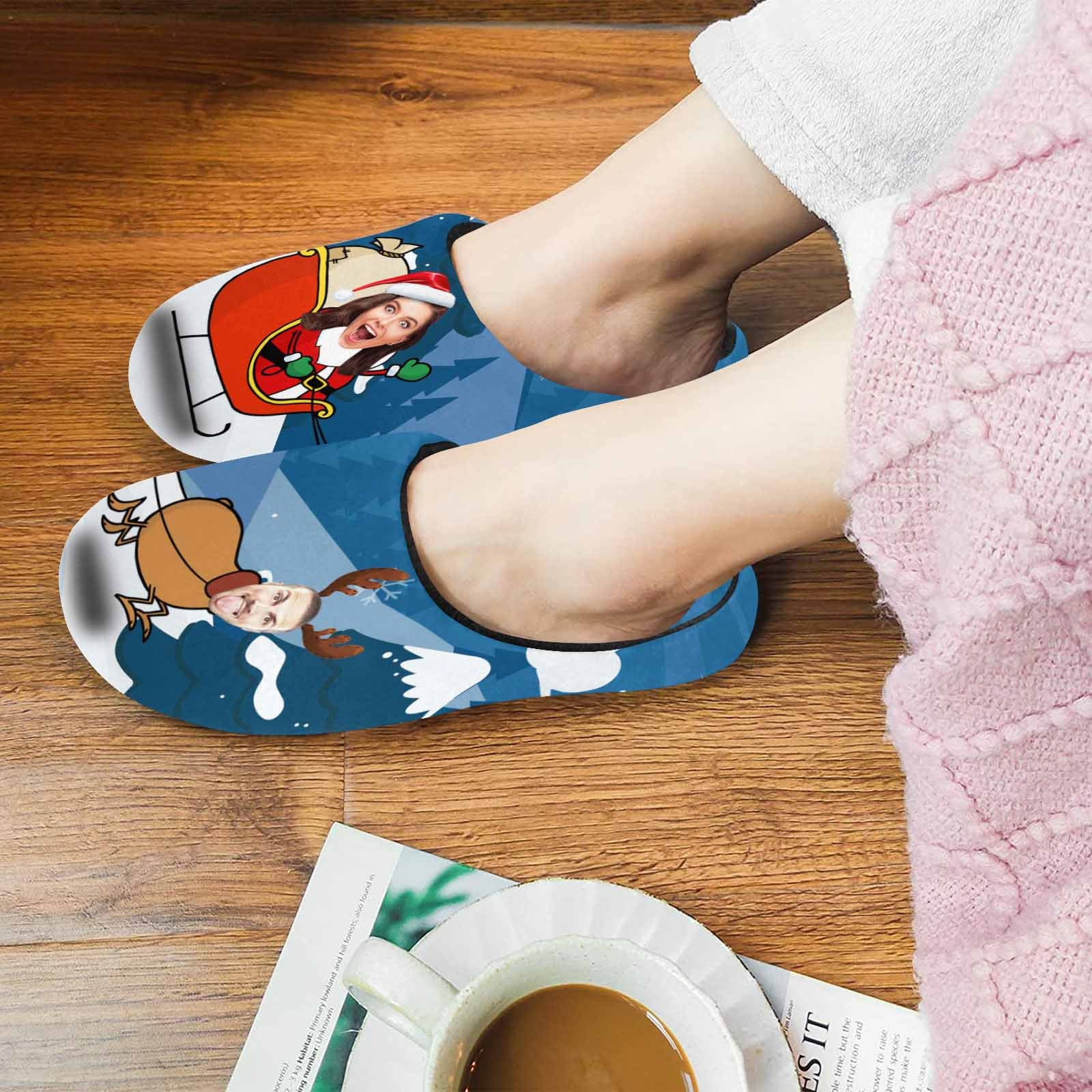 Custom Face Couple Matching Slippers, Personalized Face Slippers ...